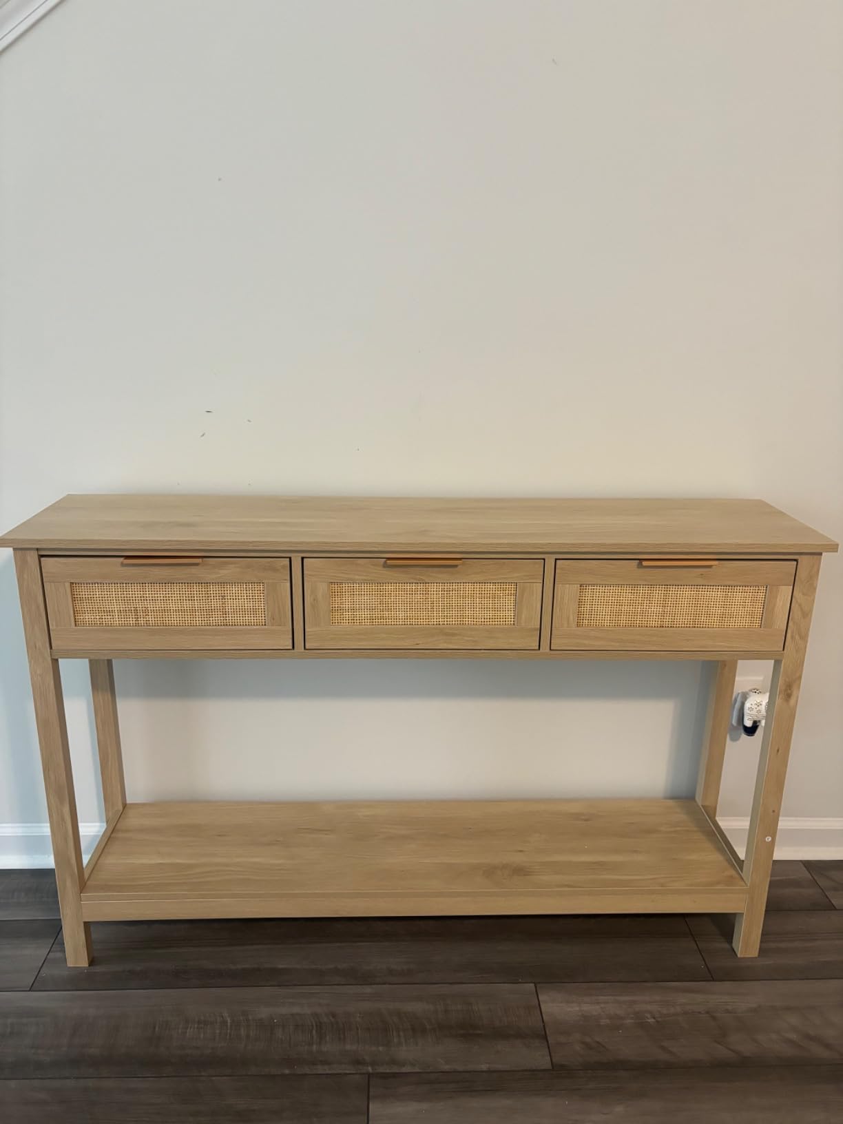 $27/mo - Finance LAZZO Rattan Console Table Boho Entryway Table Narrow ...