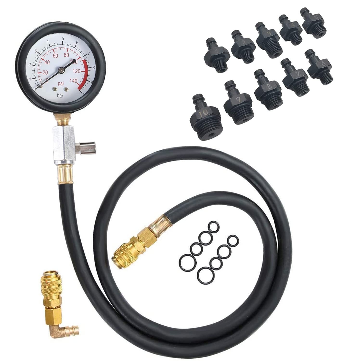 Snapklik.com : 0-140 PSI Engine Oil PressureTester Gauge Kit TU-12A ...