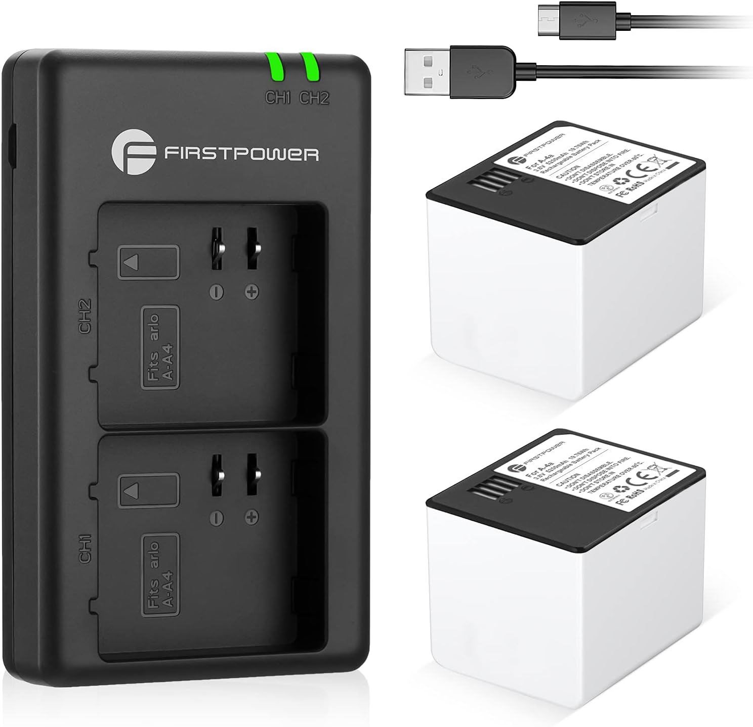 Amazon.com: FirstPower Rechargeable Battery and Dual Charger Compatible ...