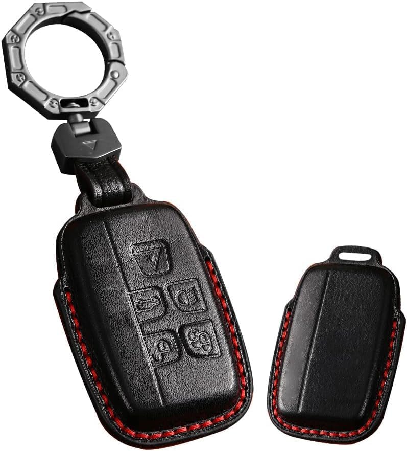 Amazon.com: ontto Car Key Cover Fit for Land Rover Leather Remote ...