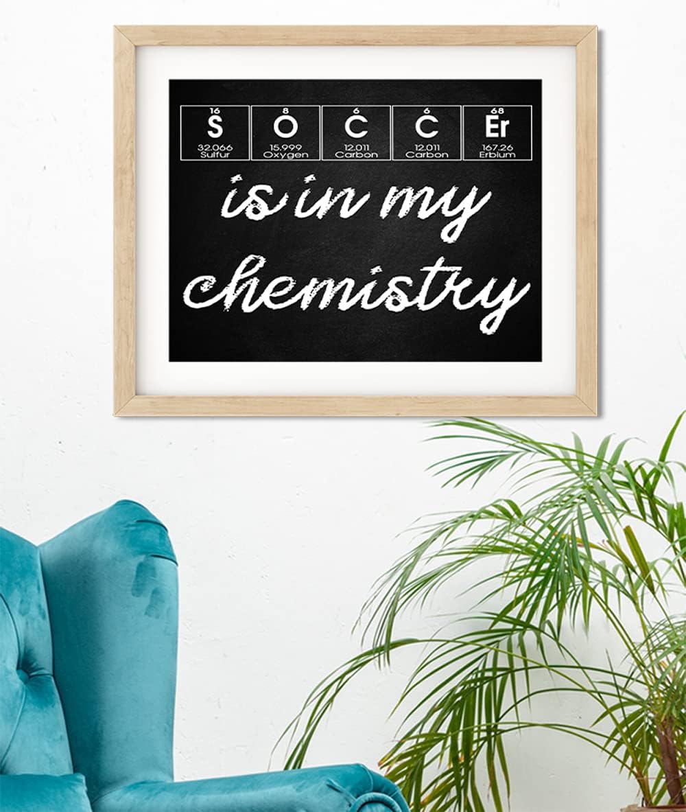 Soccer Is In My Chemistry – Póster periódico de tabla de elementos de ...