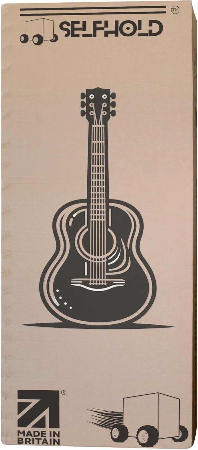 SelfHold Double Wall Printed Acoustic Guitar Shipping Box 505 x 200mm x ...