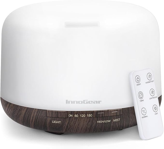 Amazon.com: InnoGear 500ml Essential Oil Diffuser with Remote Control, Premium Ultrasonic ...