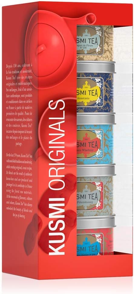Kusmi Tea - Coffret de 5 Miniatures Originals - Sélection de Thés Noirs Iconiques - Thés Earl ...