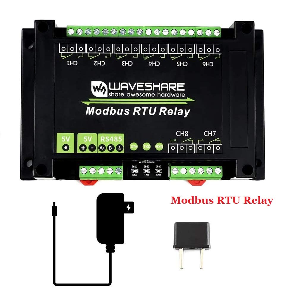 Buy waveshare Industrial Modbus RTU 8 Channel Relay Module 5V with ...
