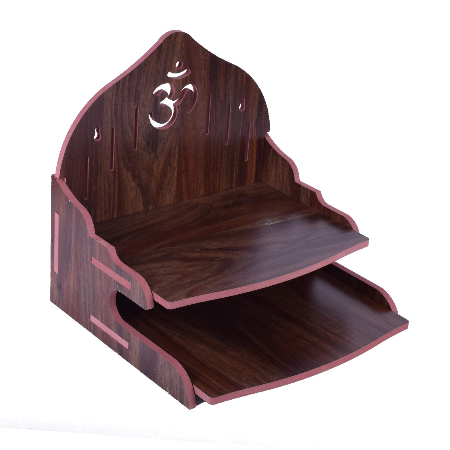 Buy VJ Sons Wooden Wall Mounted Hanging Puja Temple Wood God Stand for ...