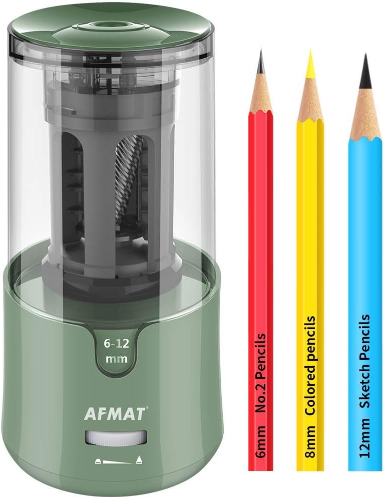 Amazon.com: Swordfish 40100 Ikon Desktop Manual Pencil Sharpener, 8 mm ...