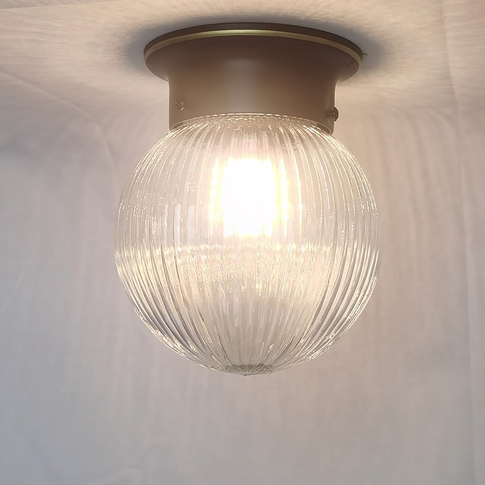 WOERFU Black Globe Glass Semi Flush Mount Ceiling Light, Creative Small ...