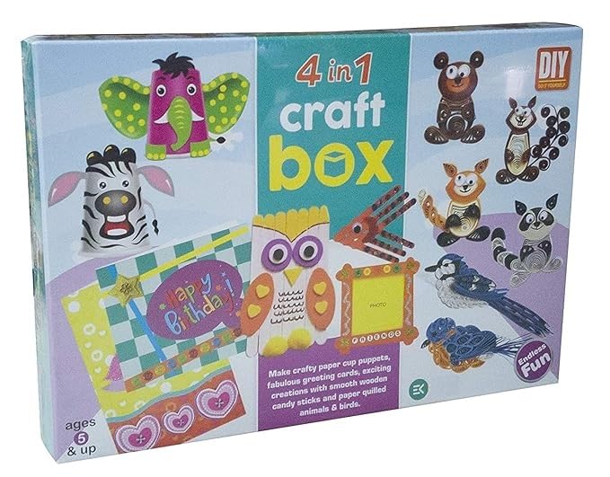 4 in 1 Craft Box for Kids | Classical Craft Box for Kids | Make Crafty ...