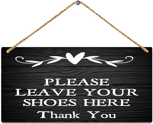 Letrero de madera para decoración de pared, con texto en inglés "Please ...