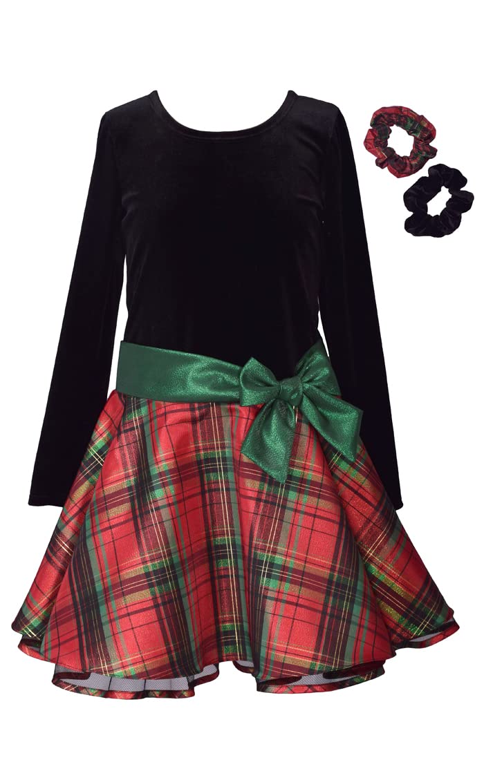 Amazon.com: Bonnie Jean Holiday Christmas Dress - Classic Plaid with ...