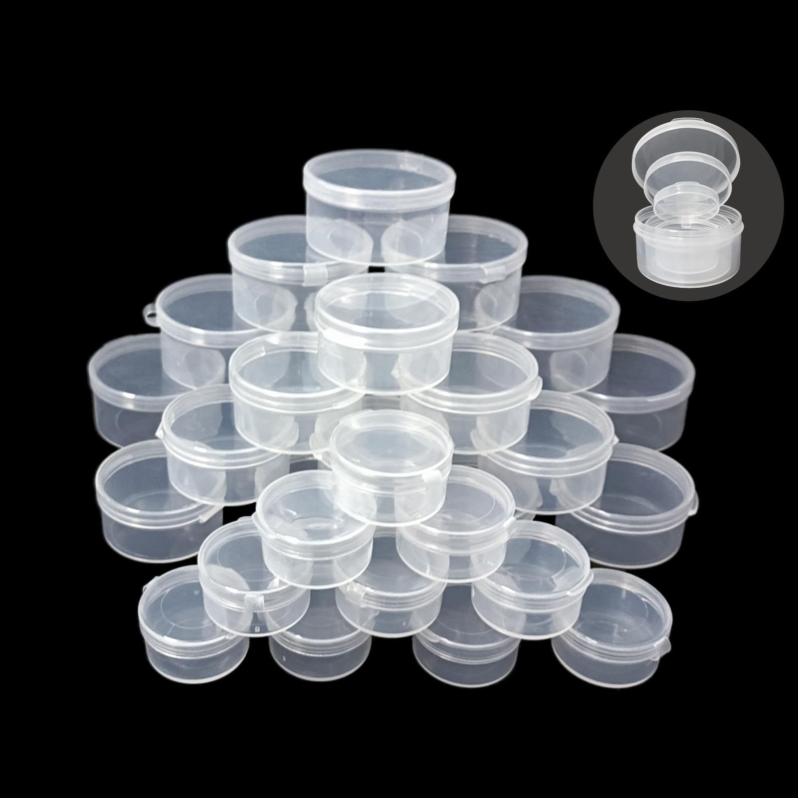 Amazon.com: Zfyoung 30 pcs plastic cosmetic jar 5/10/20ml clear case ...