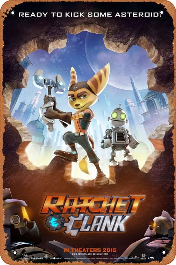 Amazon.com: Ratchet and Clank movie poster Vintage Movie Poster Tin ...