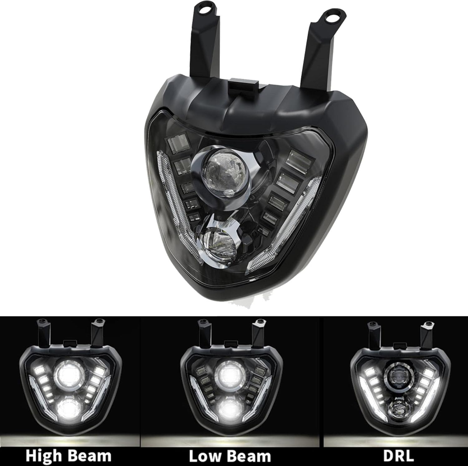 FOCCAR Motorcycle Headlight for Mt07 Mt09 Fz09 2014 2015 2016 Drl Mt-09 ...