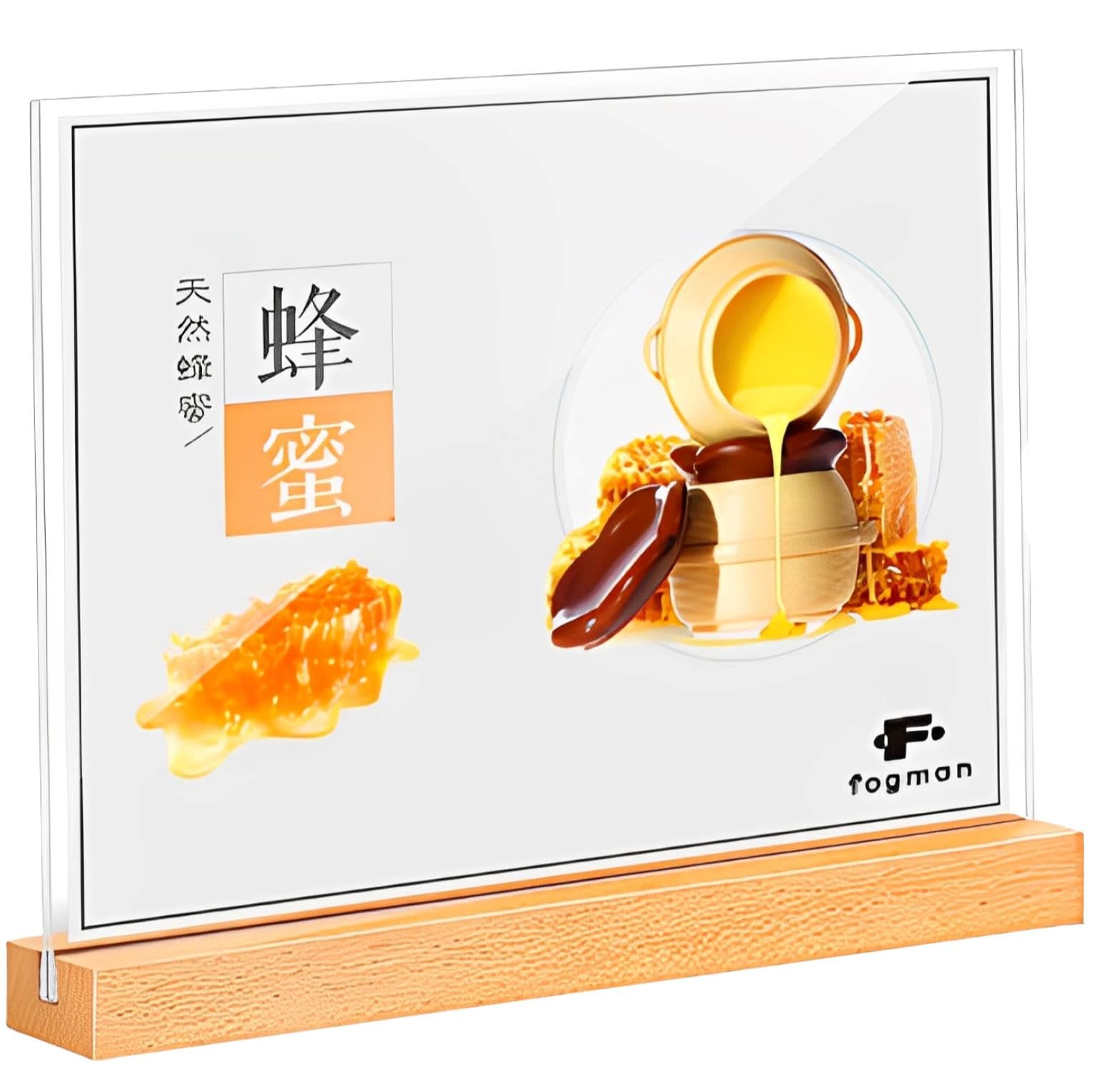 Amazon.co.jp: fogman ポップスタンド メニュー A5 A6 縦 横 T型 L型 卓上 木製 広告 飲食店 (A5/平面/横) : 文房具・オフィス用品