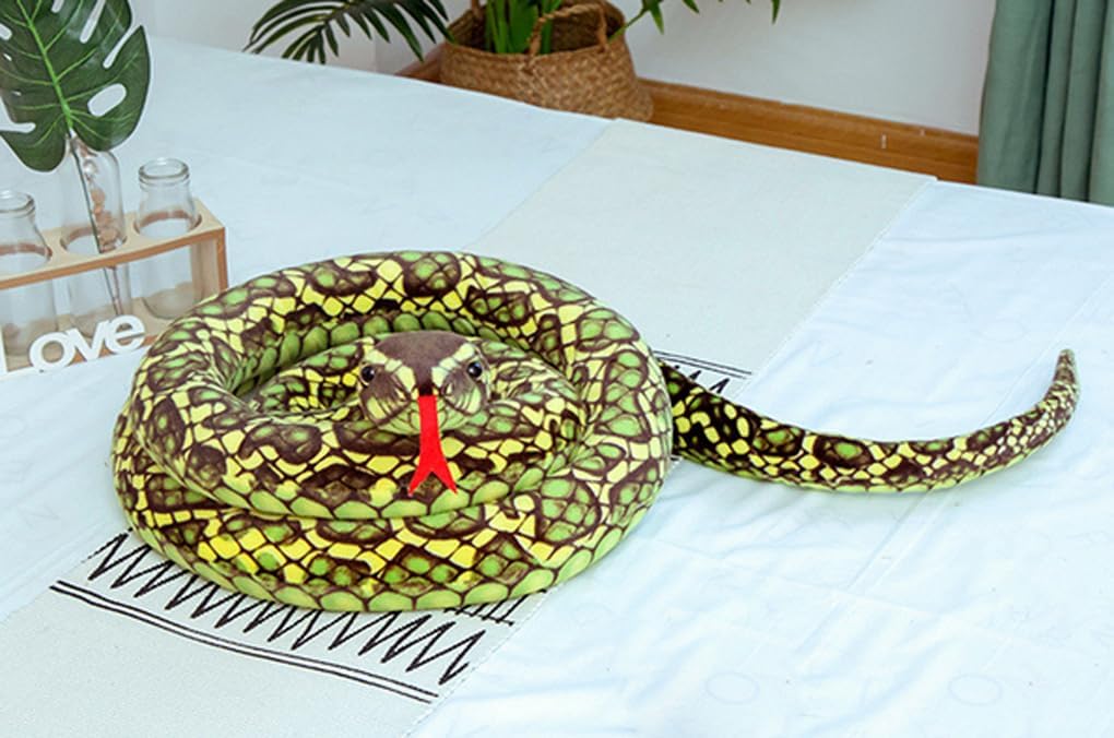 Amazon.com: BXT Giant Snake Plush Toy, Realistic 7 ft Long Python ...