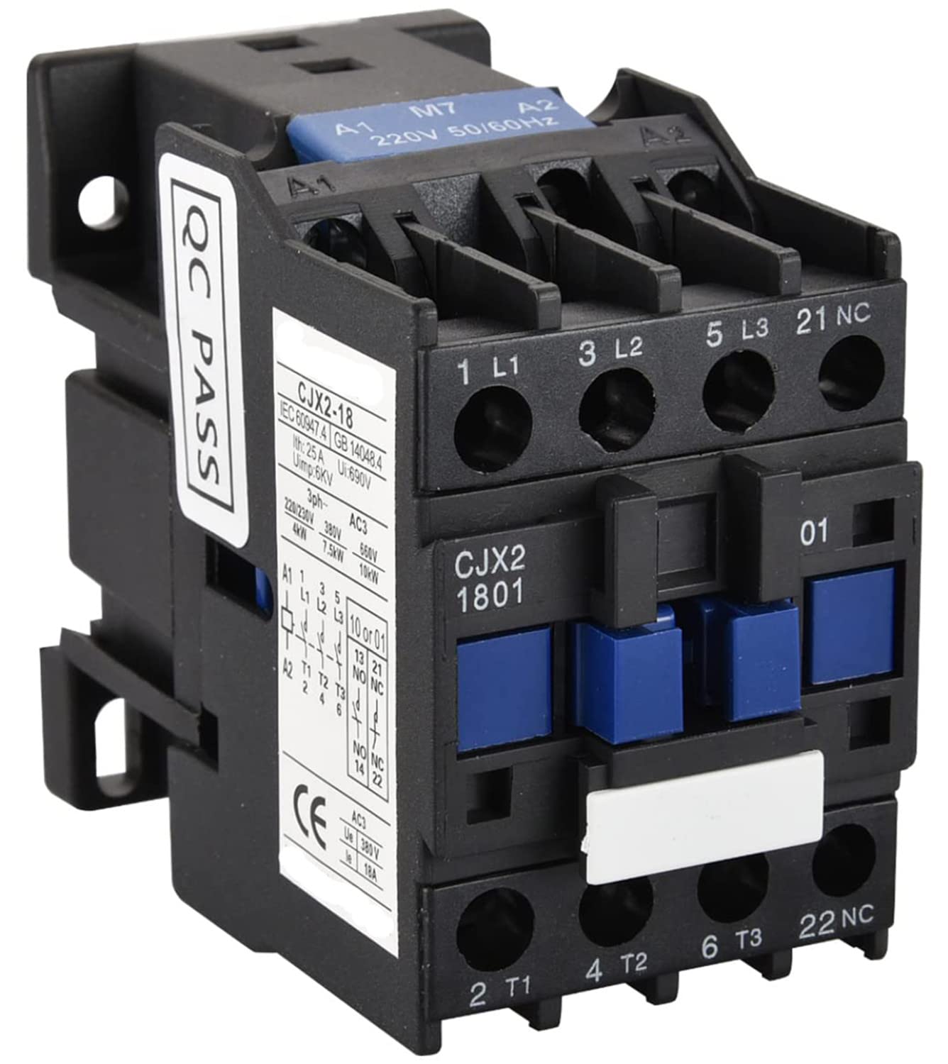 Amazon.com: XMHF AC Contactor CJX2-1801 220V 32A 50/60Hz Coil 3P 3 ...