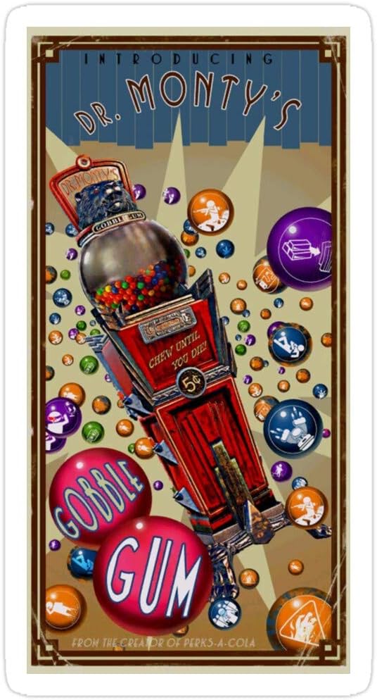 Amazon.com: Big Lens store Dr. Monty's Gobblegum Stickers (3 Pcs/Pack ...