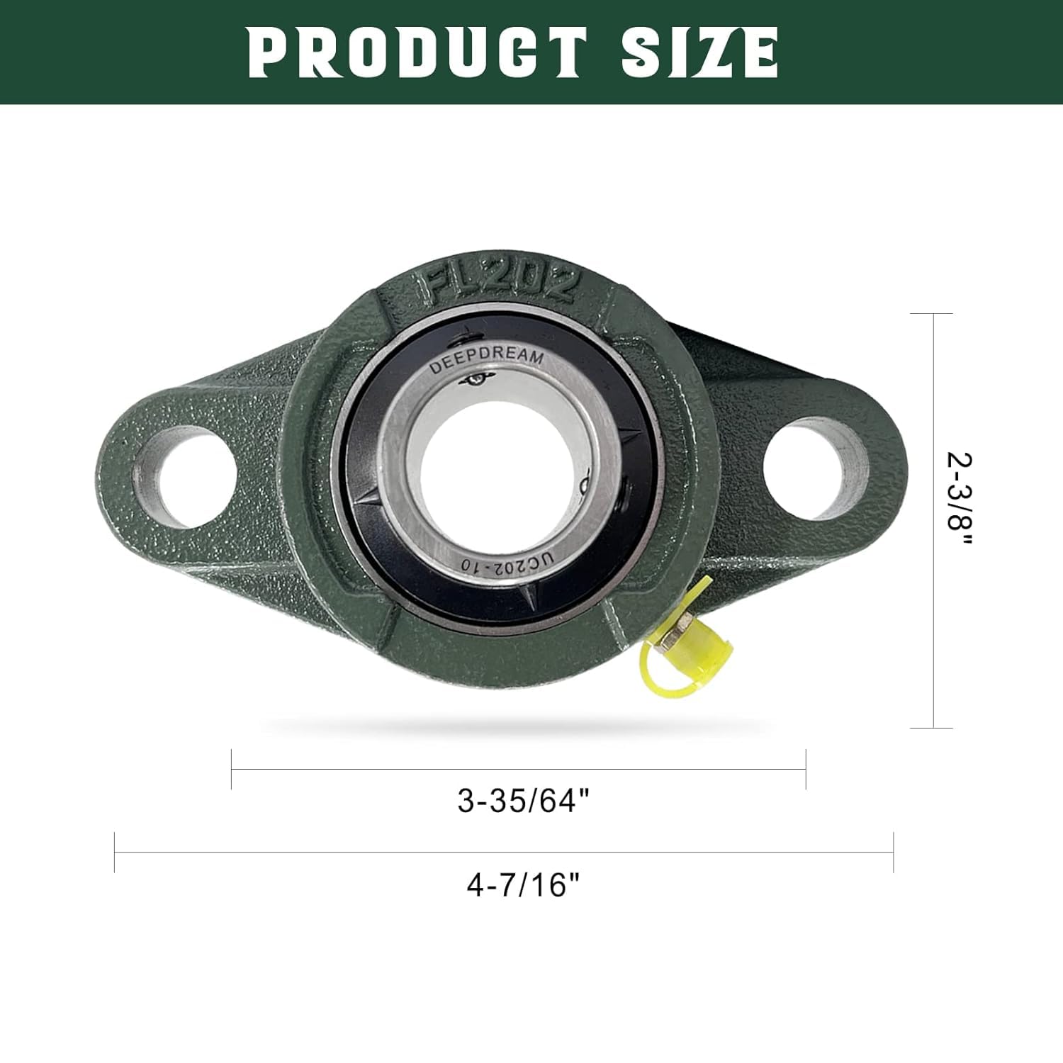 Snapklik.com : UCFL202-10 Pillow Block Bearing - Pack Of 10 Flange ...