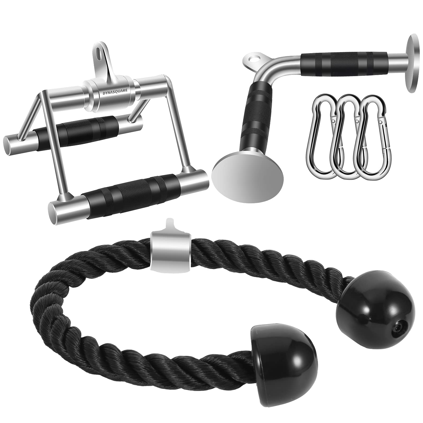 Buy DYNASQUARE Tricep Press Down Cable Machine Attachment, LAT Pulldown ...