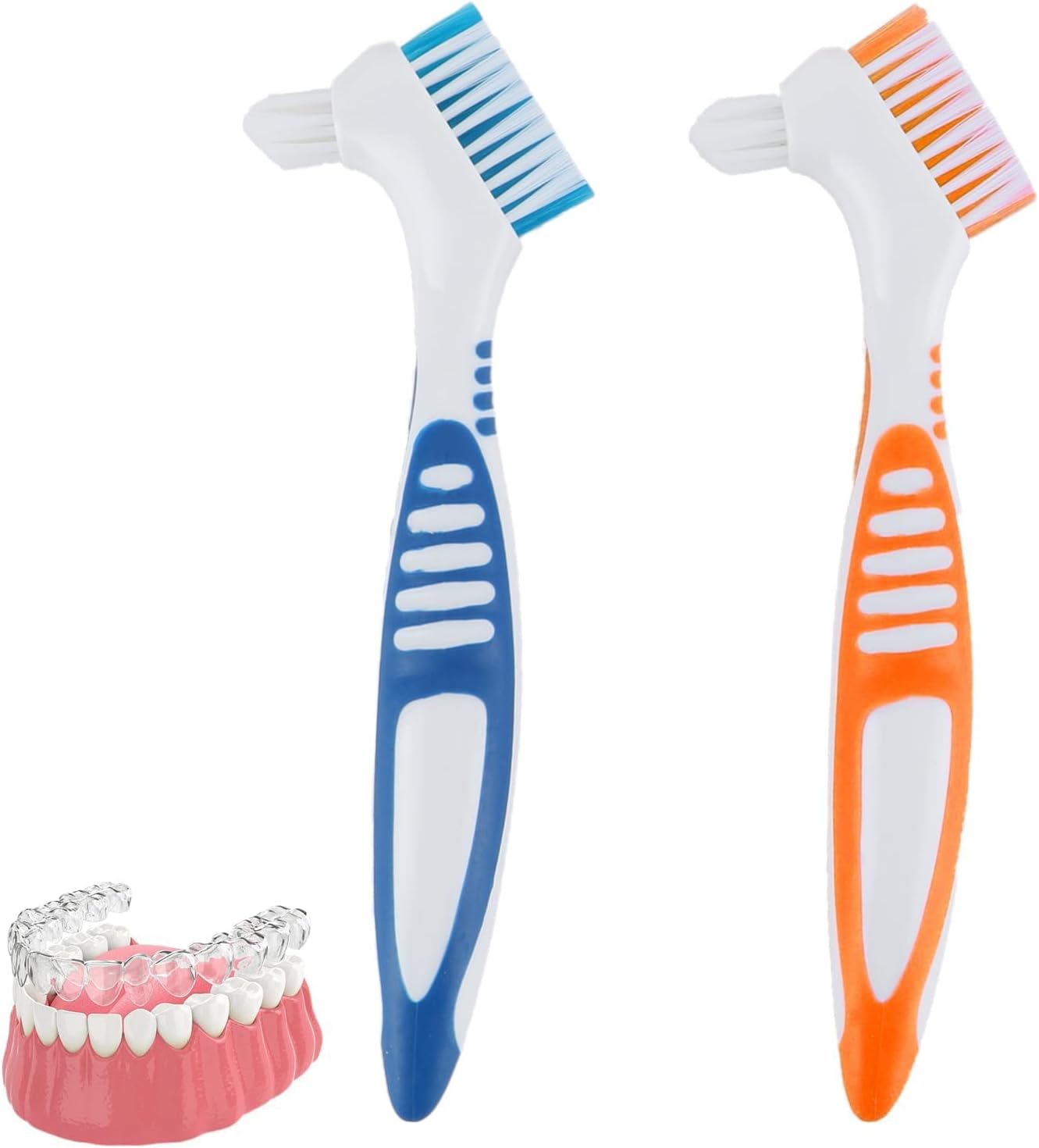 GBULTR Denture Brush 2 Pack,Retainer Brush, Premium Hygiene Denture ...