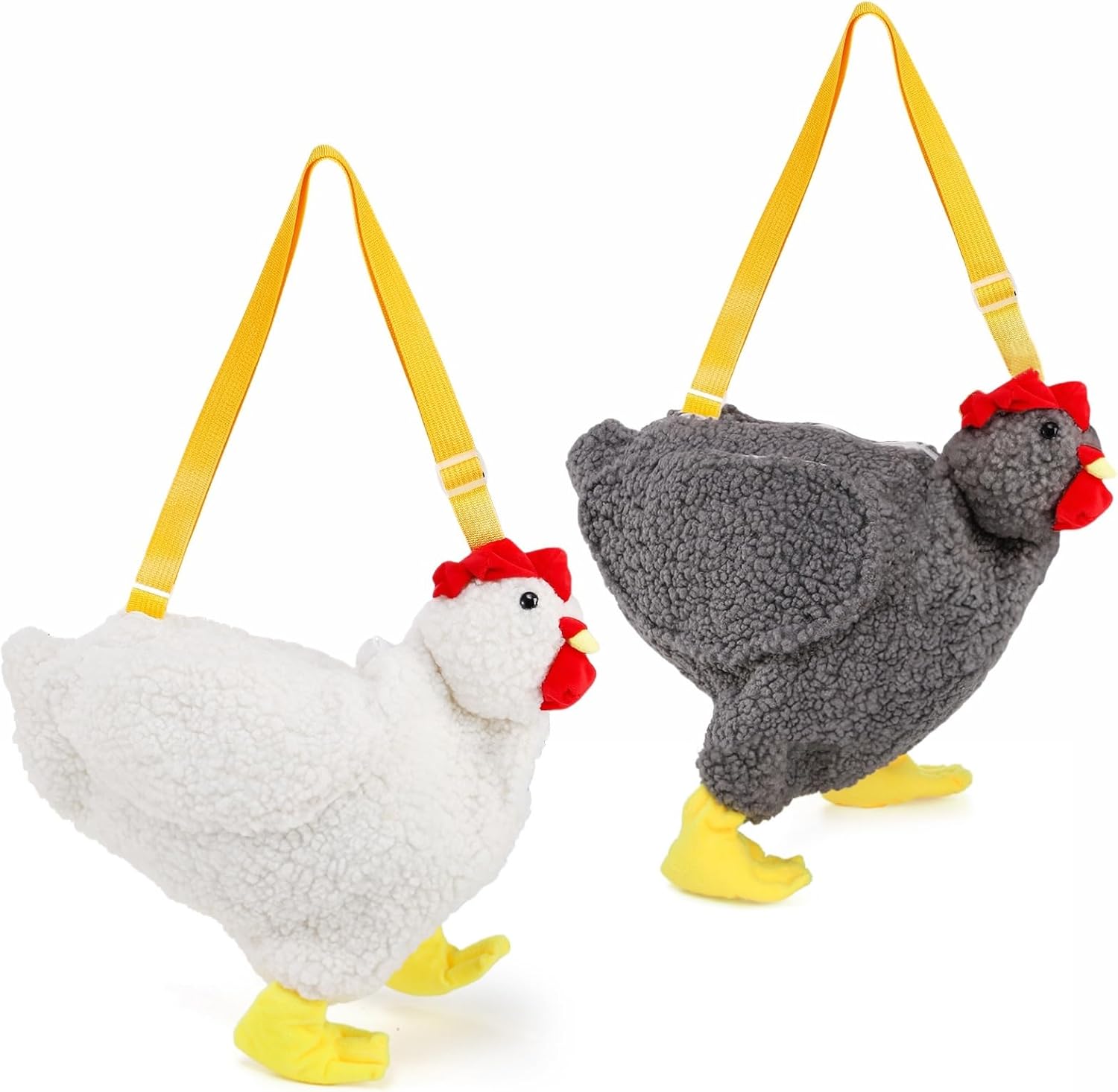 Acshio 2 Pack Chicken Purse, Cute Chicken Fluffy Shoulder Handbag ...