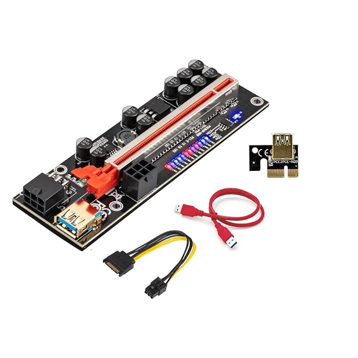 Buy Etzin PCI-E 1X to 16X Pcie Riser for Bitcoin ETH Coin Mining VER014 ...