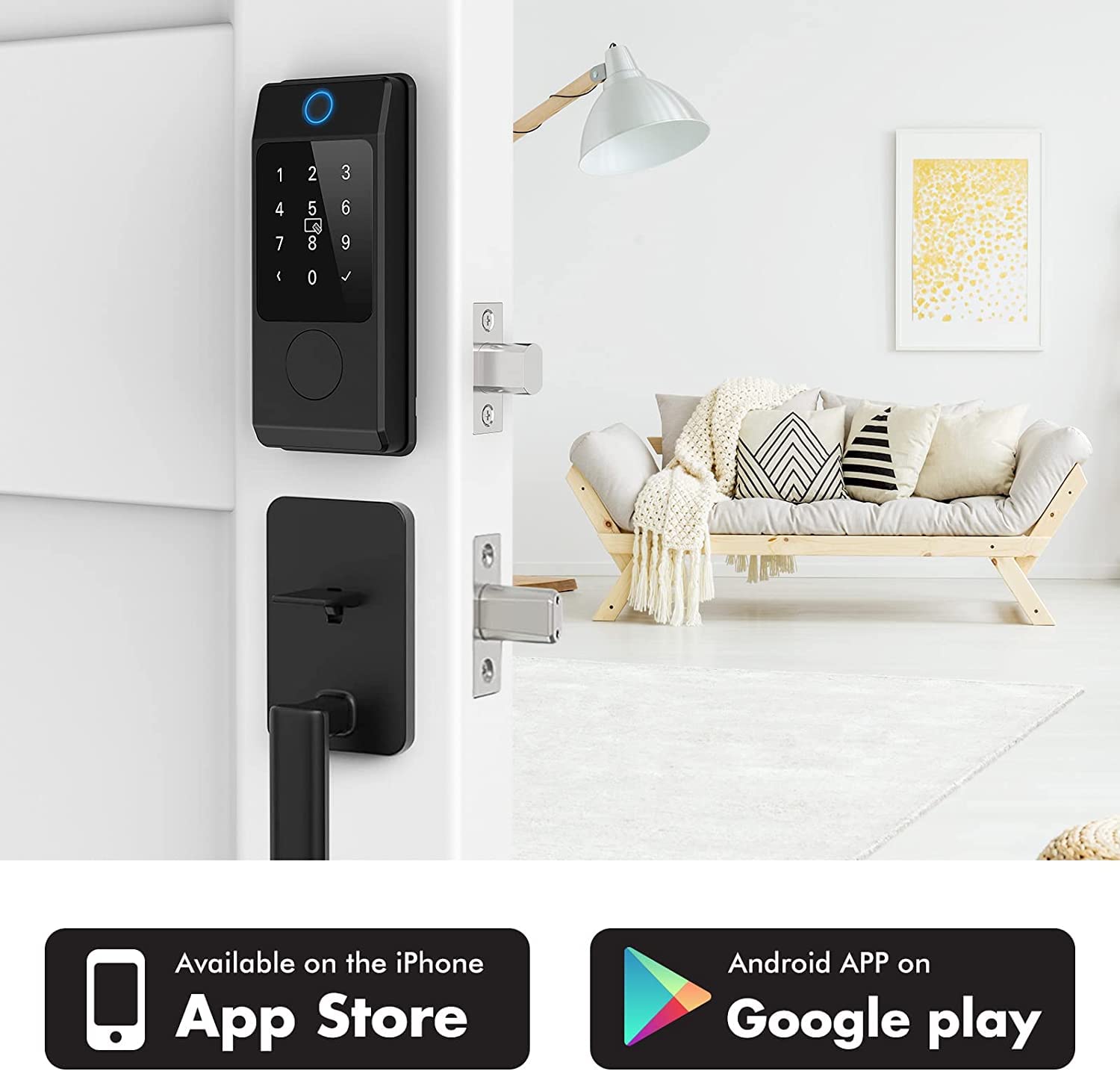 Smart Locks for Front Door, Miuedo Electronic Fingerprint Door Locks ...