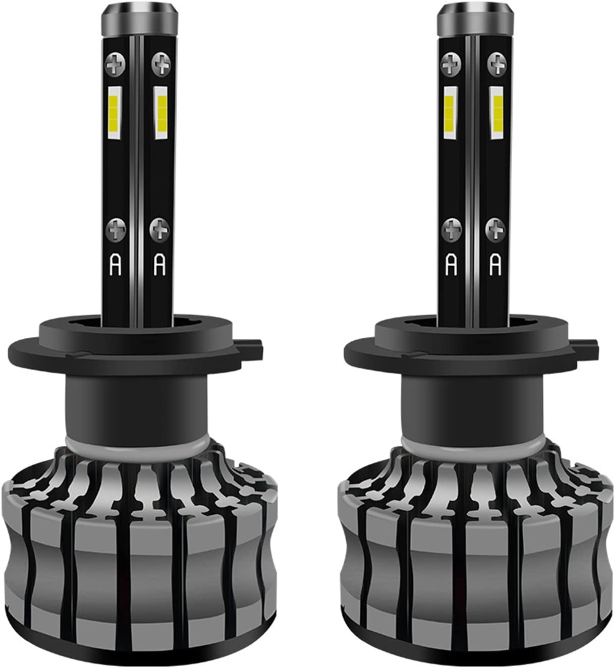 Amazon.com: LED Headlight Bulbs 4 Sides 360-Degree Super Bright 6,000K ...