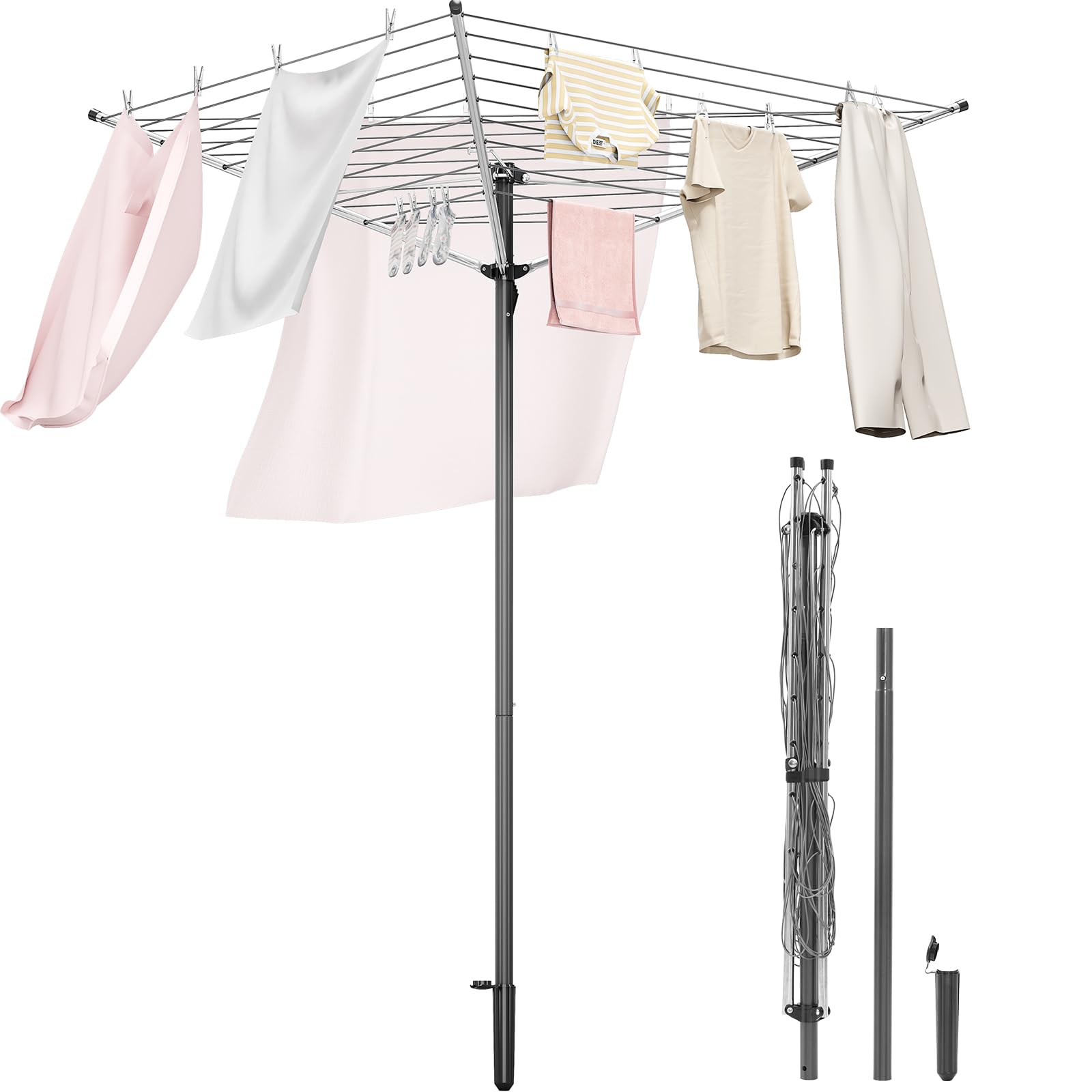 Snapklik.com : APEXCHASER Clothes Drying Rack, Outdoor Umbrella Drying ...