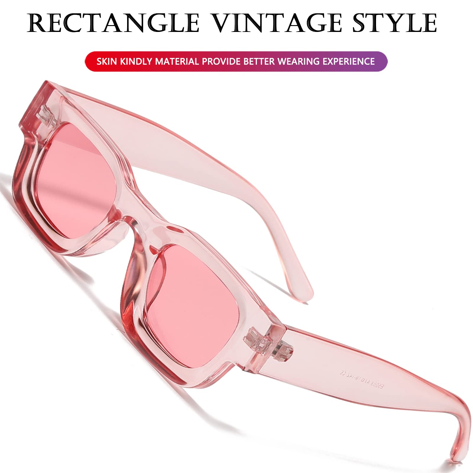 Snapklik.com : AIEYEZO Modern Thick Rectangle Sunglasses For Women Men ...