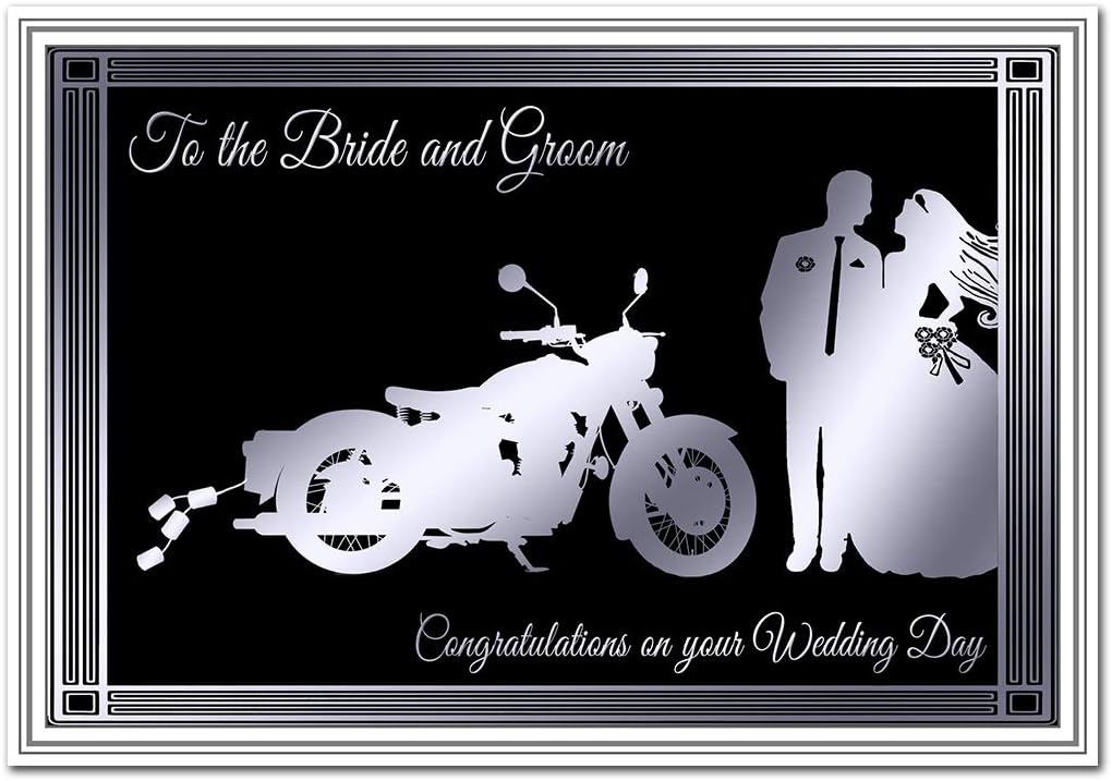 Motorbike Wedding Card - Congratulations to for Bikers and Motorcycle ...