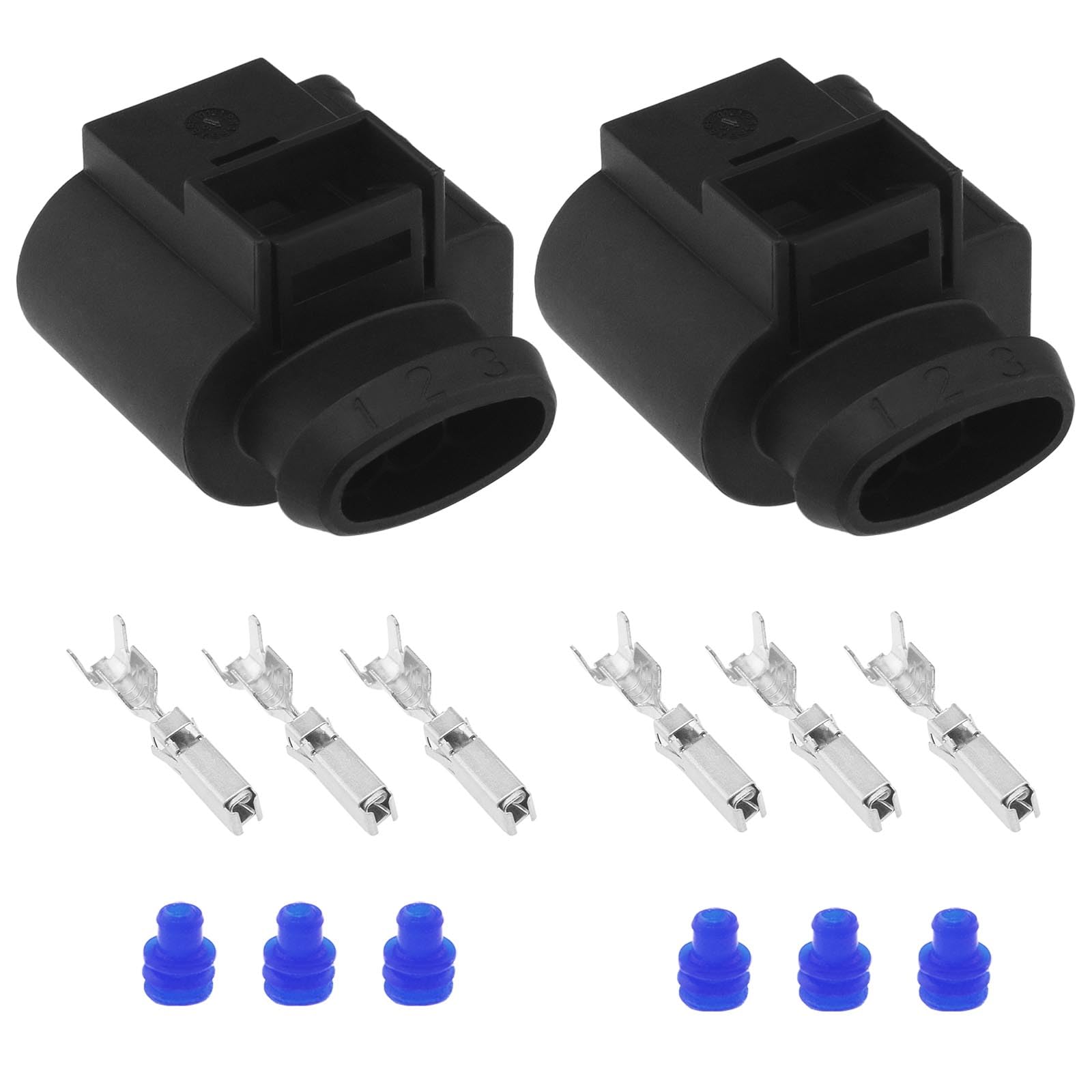 Amazon.com: eMagTech 2 Sets of 3 Pin Fuel Rail Pressure Sensor Plug ...