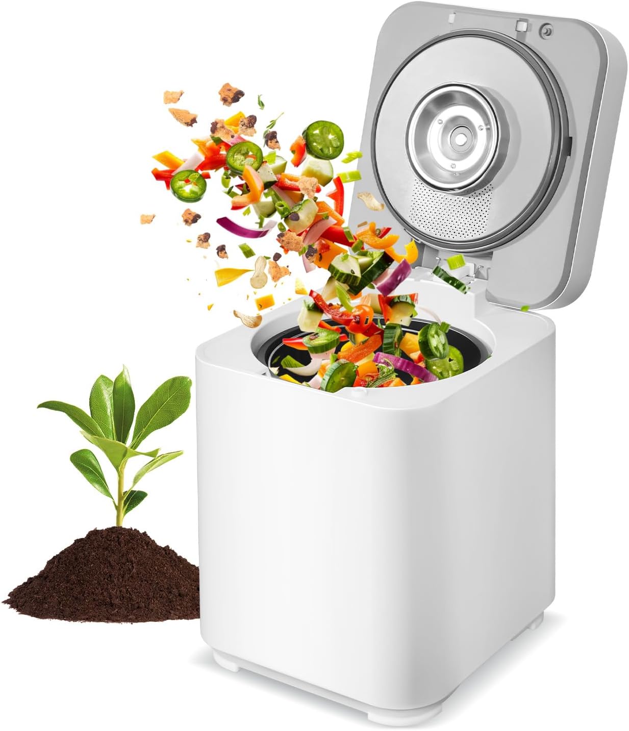 Electric Countertop Composter for Kitchen with 3L Capacity, Odor ...