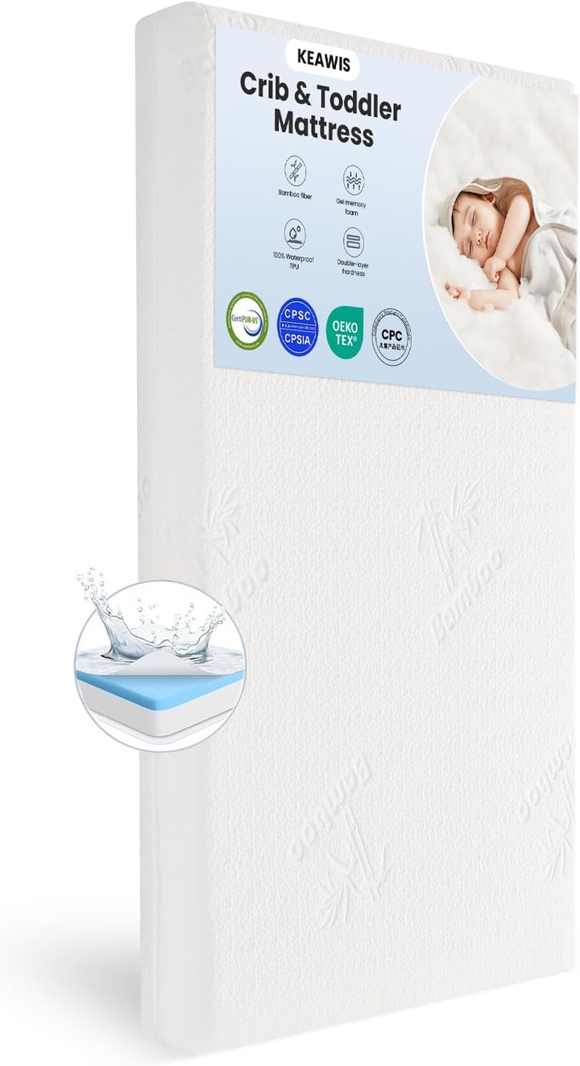 Amazon.com: hiccapop Baby Crib Mattress - Safe, Non-Toxic, Waterproof ...