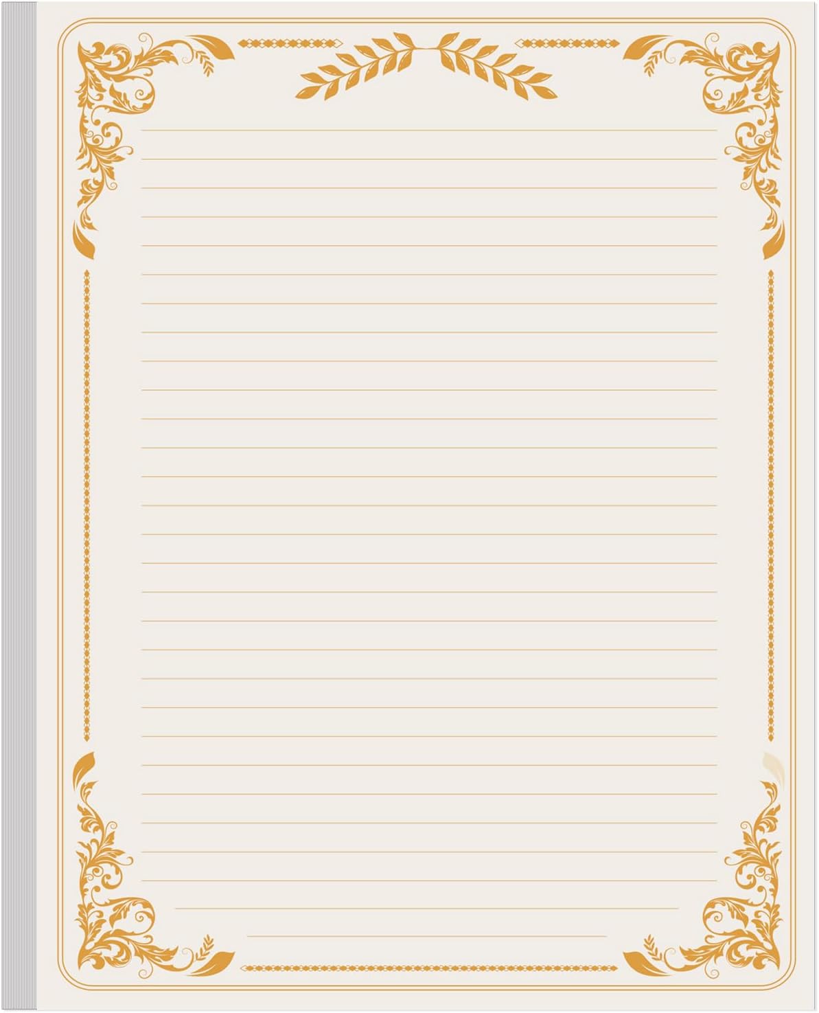 Amazon.com : Stationery Lined Paper, Letter Size Unpunched Ruled Filler ...