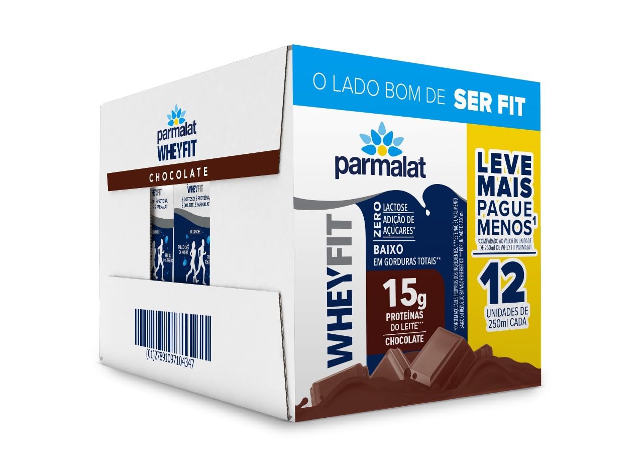 Parmalat WheyFit Pack Bebida Láctea Chocolate 15g de Proteína 250 Ml ...