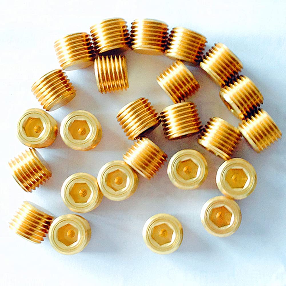 Snapklik.com : ANPTGHT 3/4" NPT Plug Brass Pipe Fitting, Counter Sunk ...