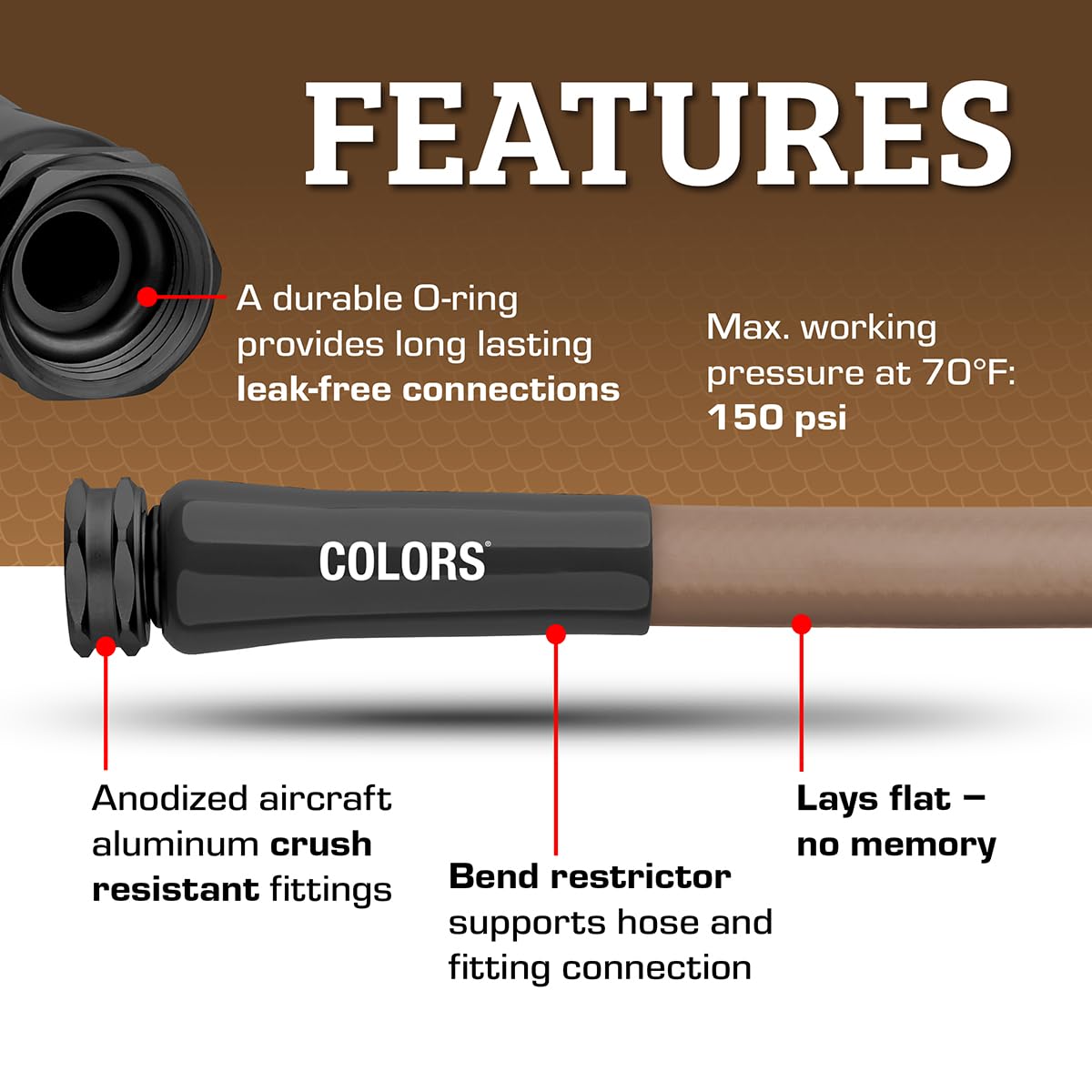 Snapklik.com : Colors Garden Hose 5/8 In X 50 Ft, Lightweight All ...