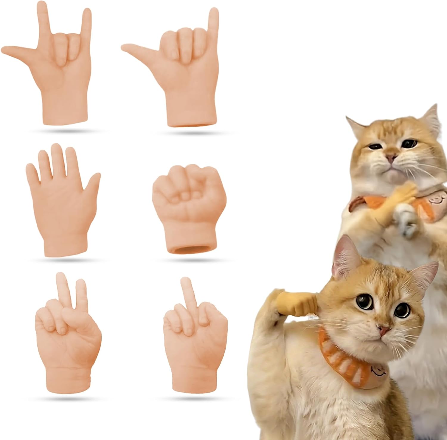 Amazon.com: RYAOLFLY Mini Hands for Cats, Mini Human Hands for Cats ...