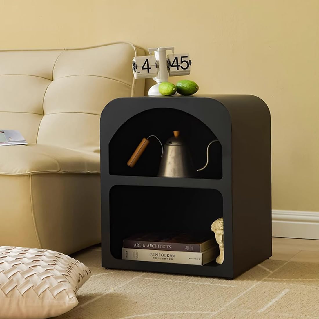 nightstand,Modern Metal Bedside Table with Storage,Couch Side Table ...