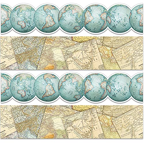 Snapklik.com : Travel The Map Globes Bulletin Board Straight Border Map ...