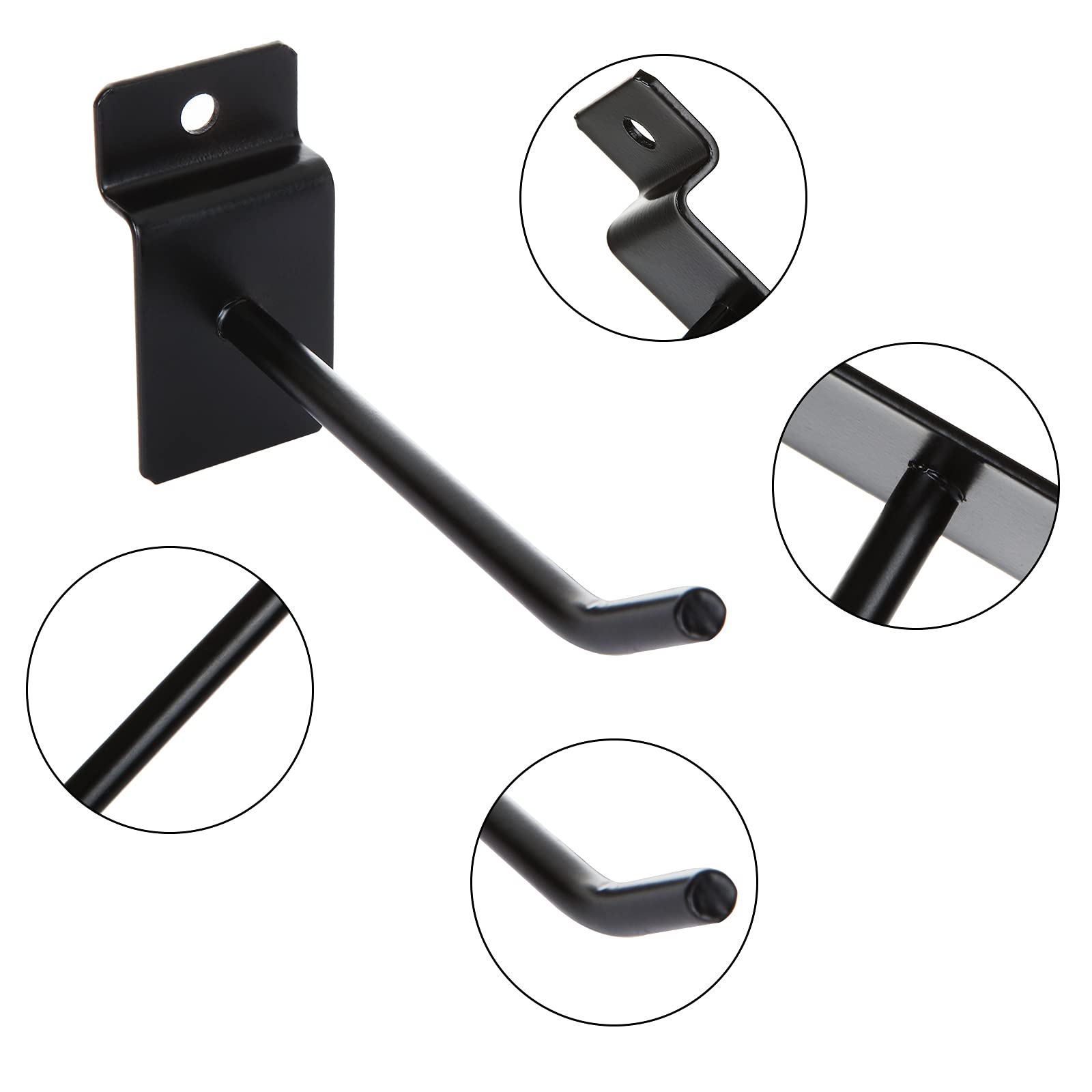 Snapklik.com : 32 PCS 4 Inch Slatwall Hooks, Metal Display Panel Hooks ...