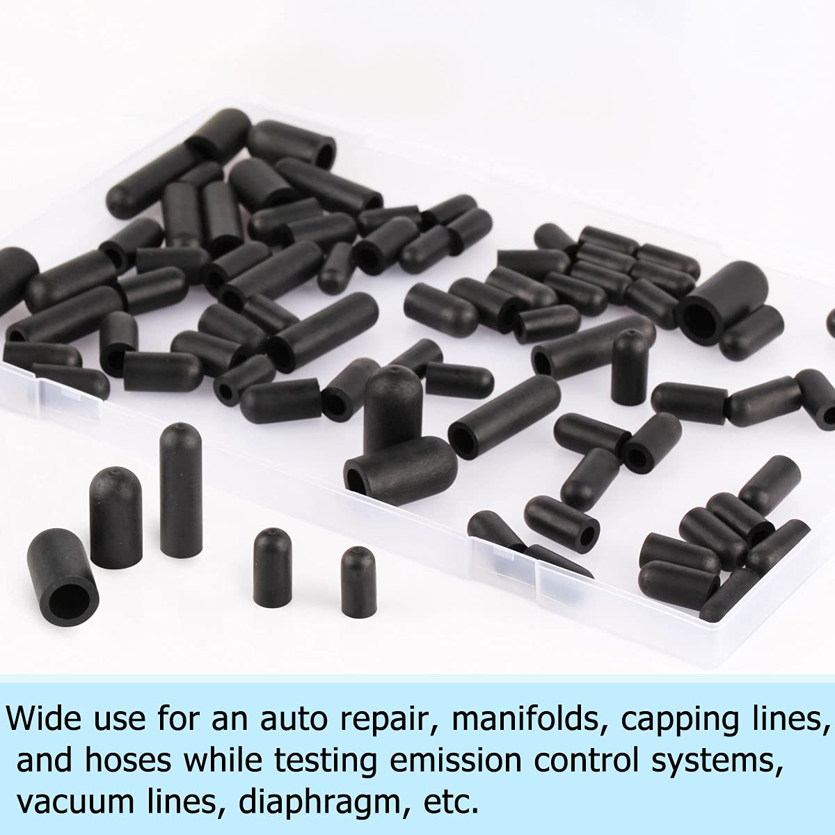 Snapklik.com : Vacuum Hose Caps, 80 PCS Vacuum Cap Assortment ...