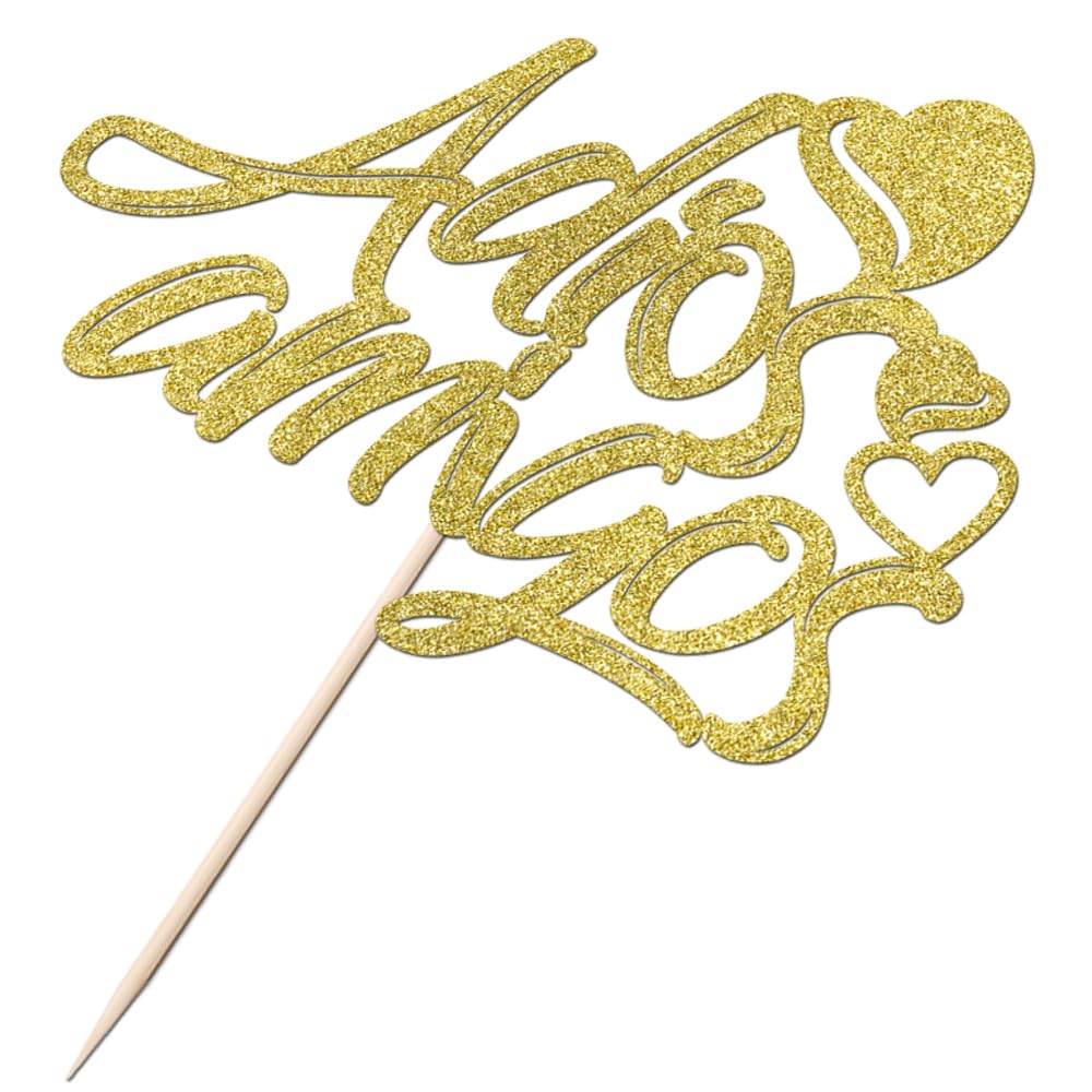 Snapklik.com : Adios Amigos Gold Glitter Cake Topper, Happy Retirement ...