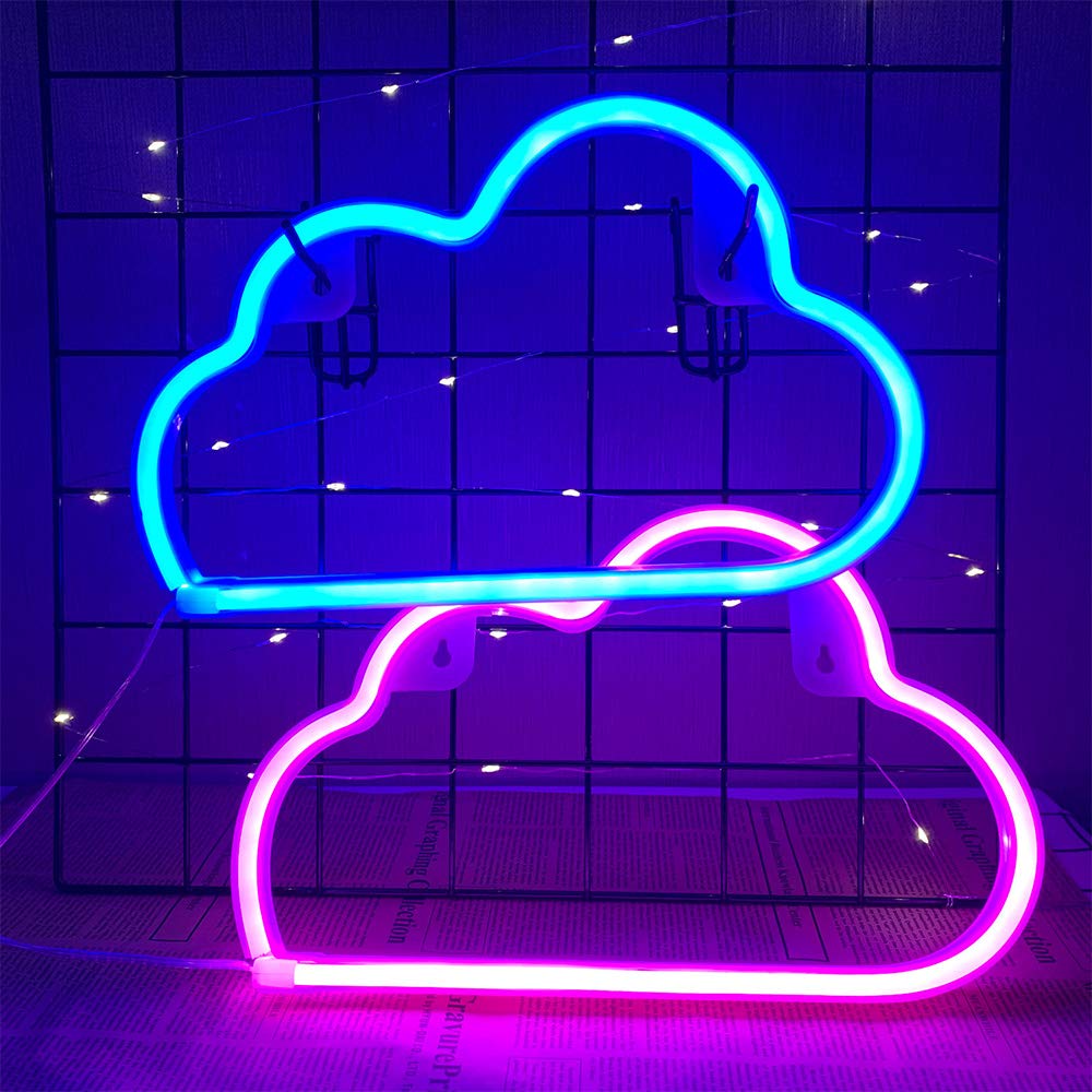 ENUOLI Neon Light Cloud Neon Signs Cloud Neon Lights Blue Neon Light ...