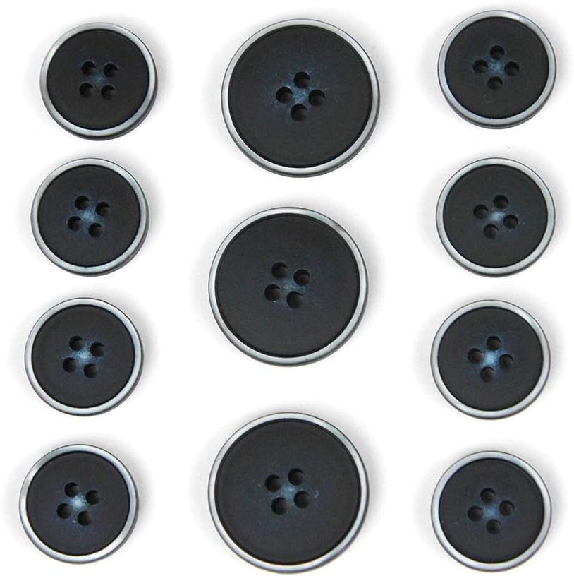 Amazon.com: Set of 11 OLIN Matte Navy Blue Buttons with Narrow & Light ...
