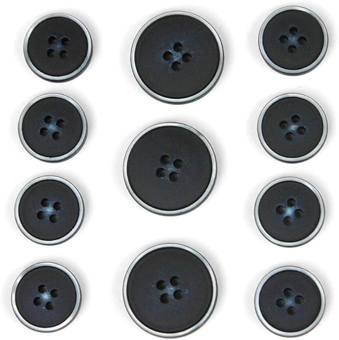 Amazon.com: Set of 11 OLIN Matte Navy Blue Buttons with Narrow & Light ...