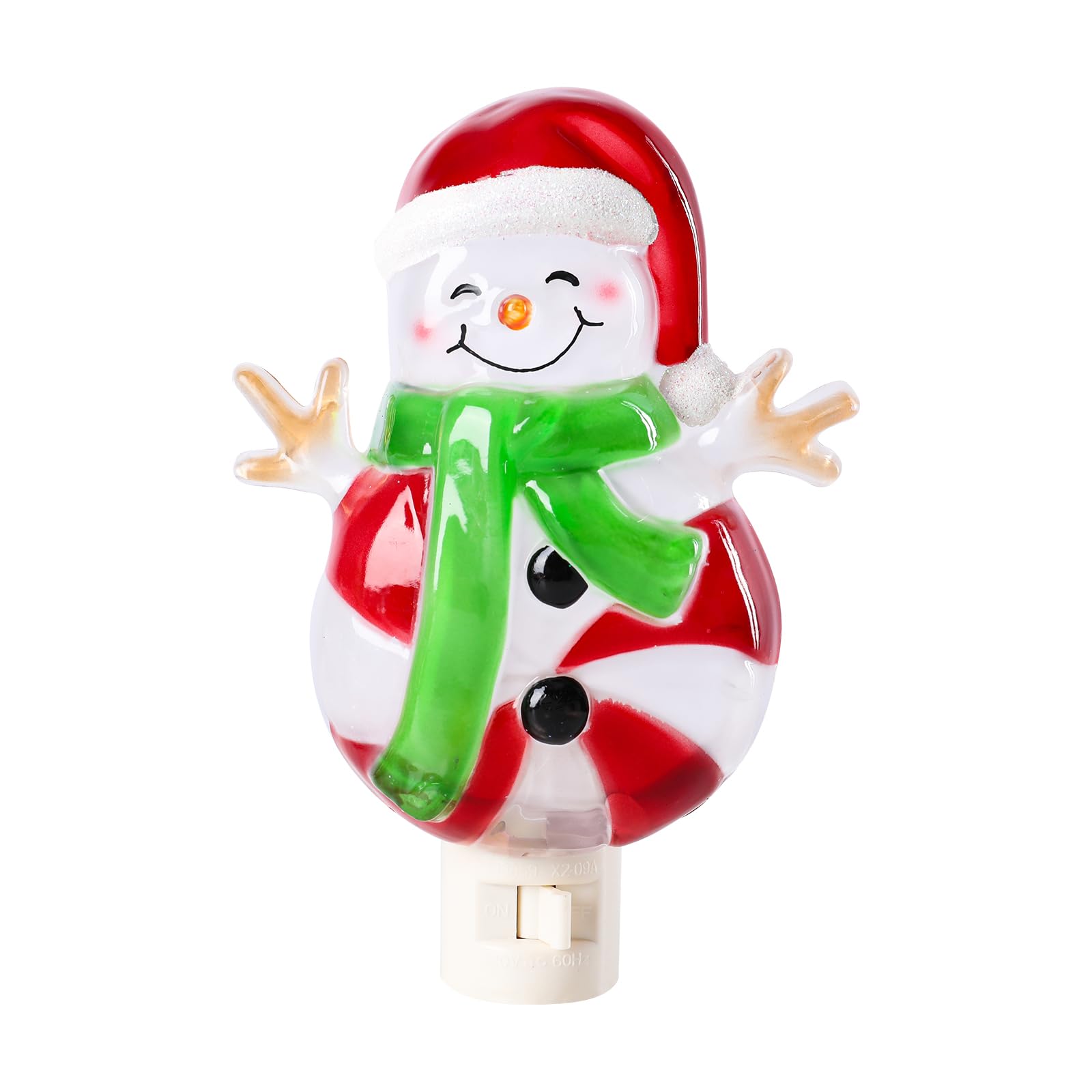 taman Snowman Night Light, Wall Swivel Plug in Christmas Night Light ...