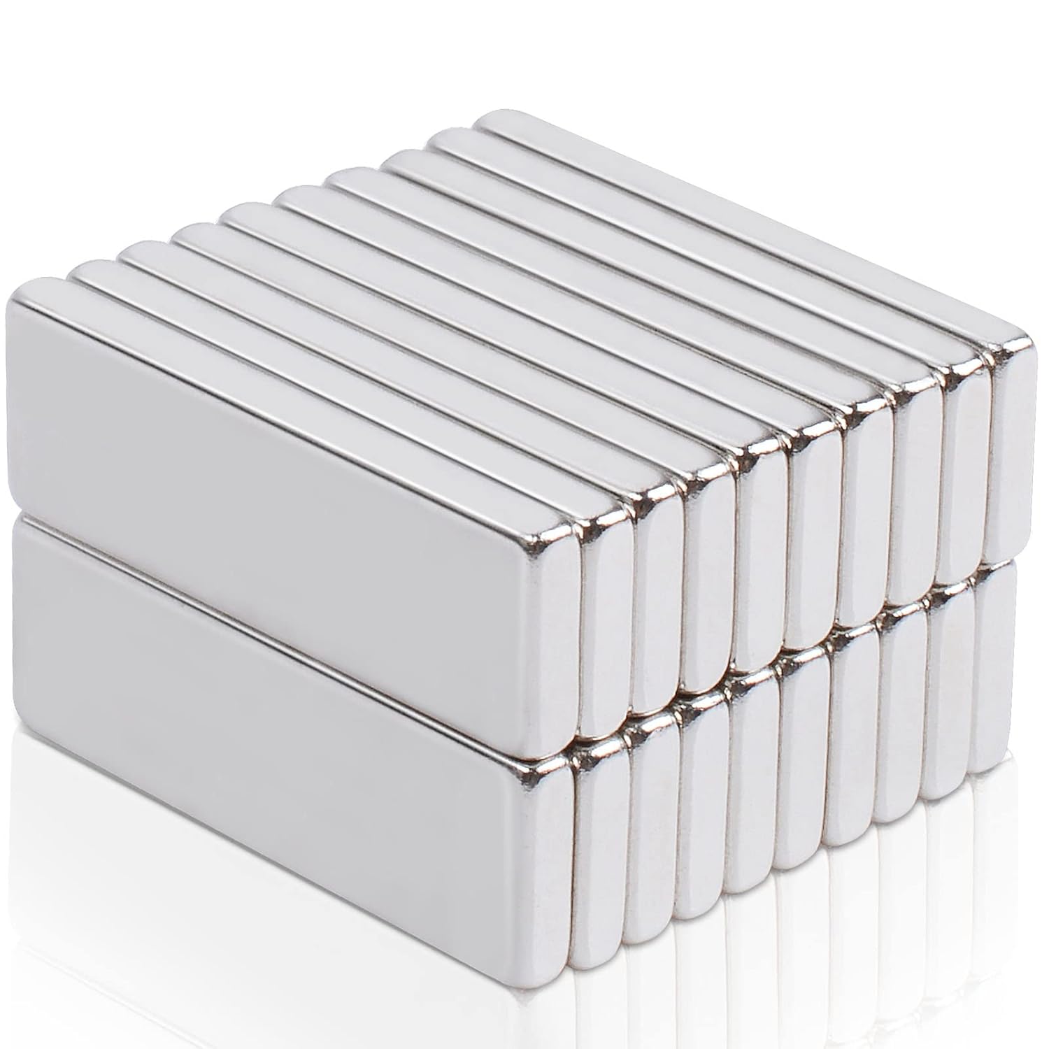 MAGXCENE 20pcs Strong Rare Earth Magnets Bar, Rectangular Neodymium ...